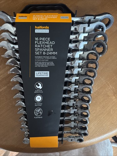 halfords advanced 16 flexhead ratchet spanner set 8-24mm | eBay UK