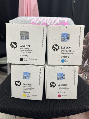 SET OF 4 GENUINE 414X W2020XC W2021XC W2022XC W2023XC High Yield TONER ...