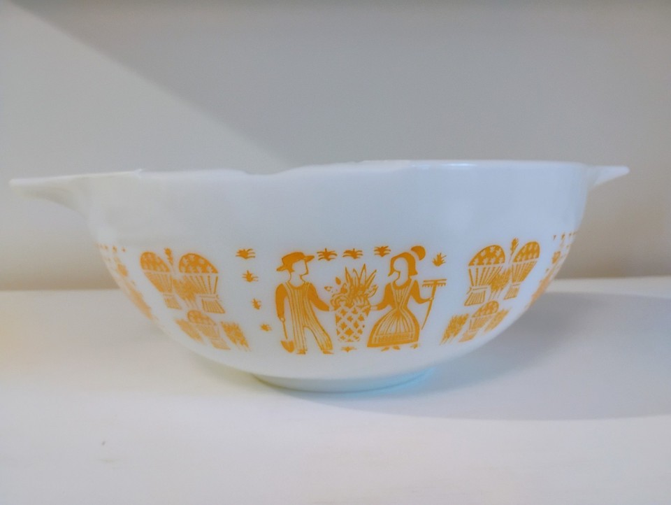 Pyrex Pumpkin Butterprint 444 Cinderella Mixing Bowl | eBay