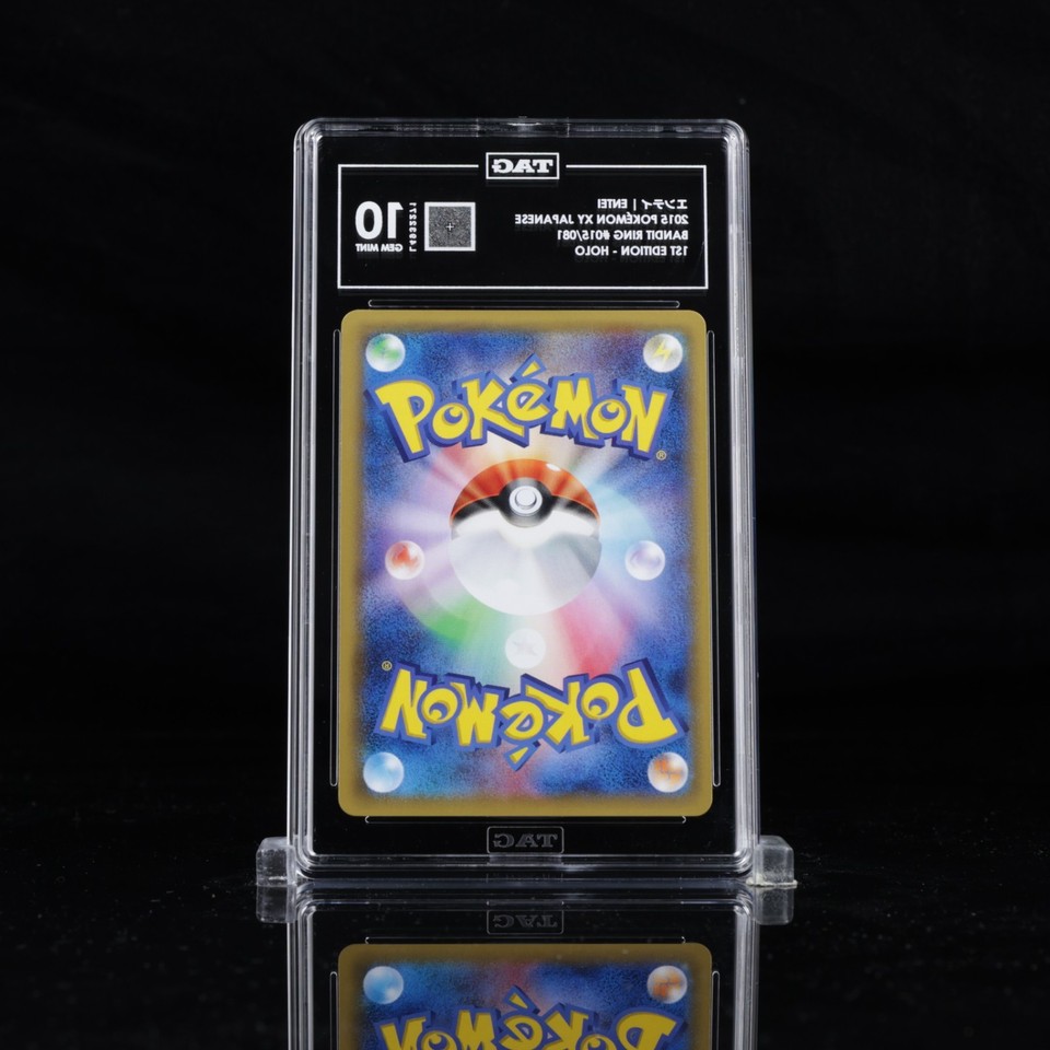 Entei 015/081 Bandit Ring XY7 Holo Japanese Pokemon Card TAG Graded 10 ...