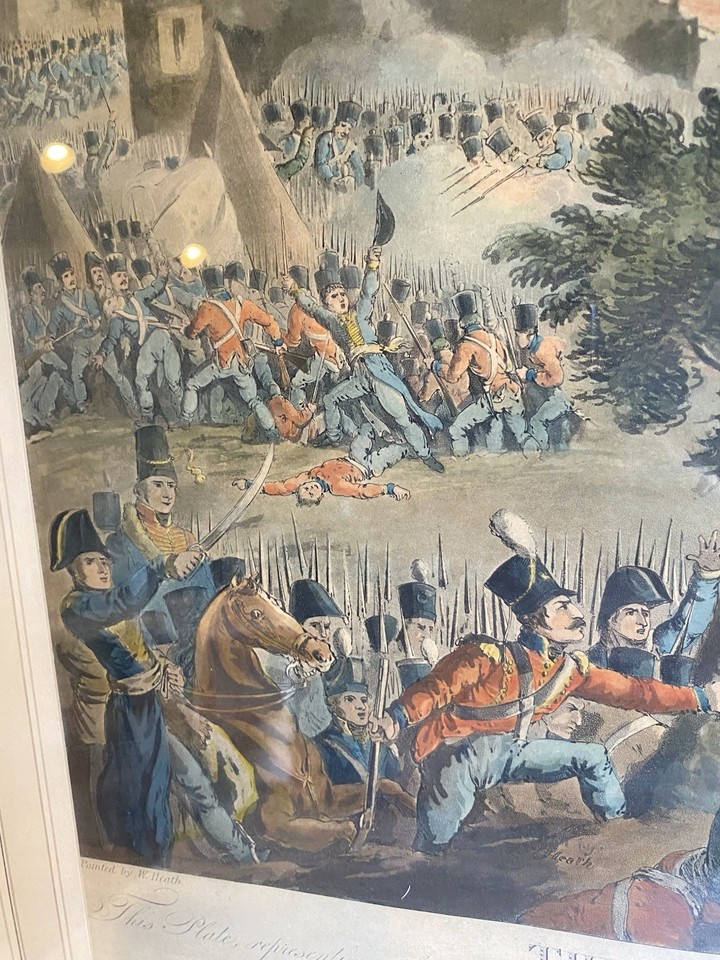 1814 The Sortie From Bayonne Aquatint Engraving William Heath Thomas ...