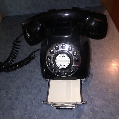 VINTAGE RETRO METRO Phone w/Notepad drawer Polyconcept Push Button ...