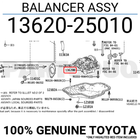 1362025010 Genuine Toyota BALANCER ASSY 13620-25010 | eBay
