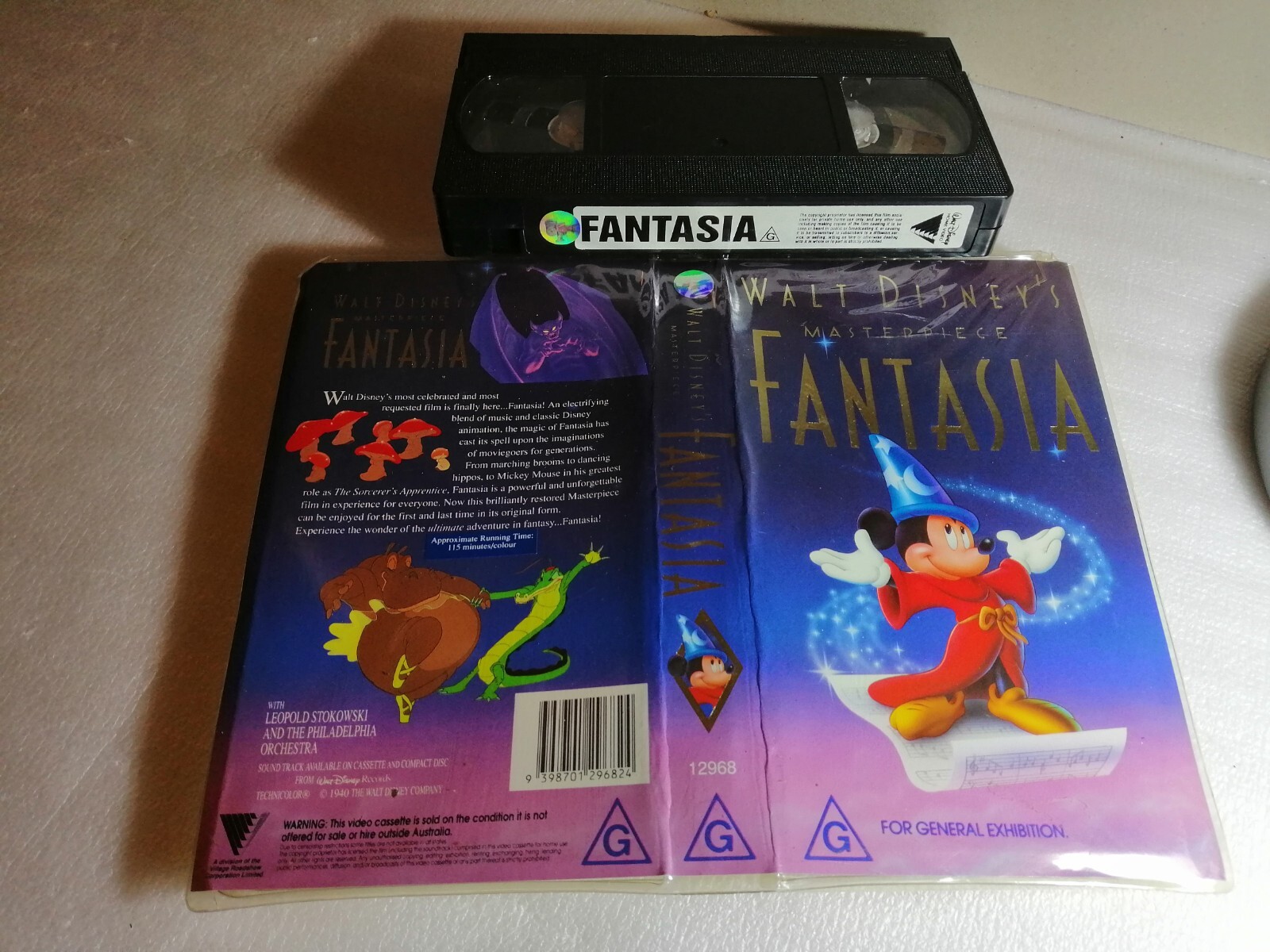 FANTASIA: Walt Disney's Mickey Mouse Kids Family Musical Oz Vhs Issue ...