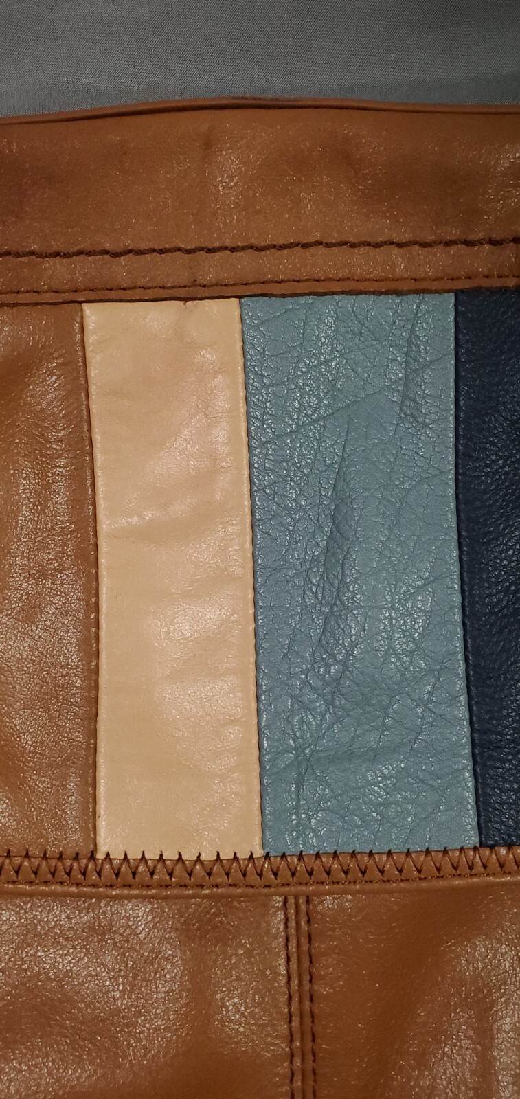 Vintage The Sak Leather Crossbody Iris Bag Sienna Colorblock Stripe ...