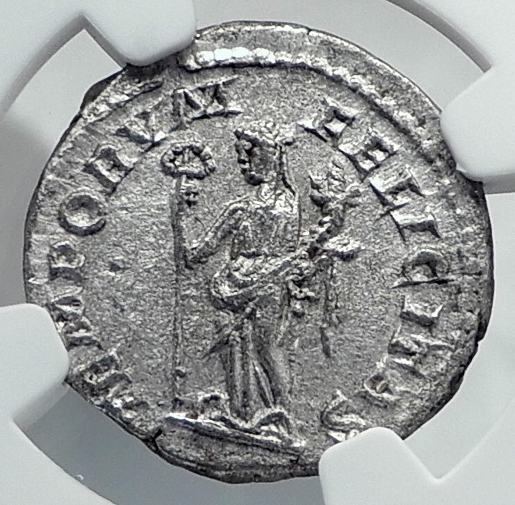 ELAGABALUS Authentic Ancient 219AD Rome Silver Roman Coin FELICITAS NGC ...