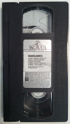 Wargames 1983 VHS Matthew Broderick Ally Sheedy John Wood MediaGnu | eBay