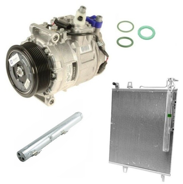 Custom Kit A/C Compressor with Clutch & 3 O-Rings & Condenser for ...