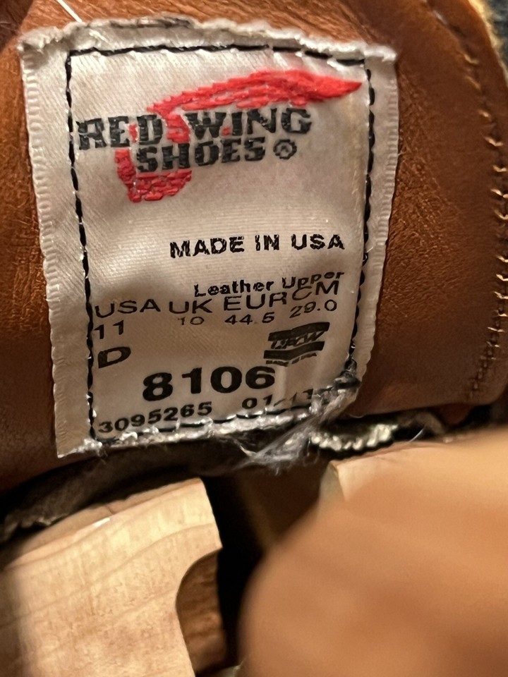 Red Wing Heritage 8106 Classic Oxford Moc Toe Shoes Made In USA US Mens ...