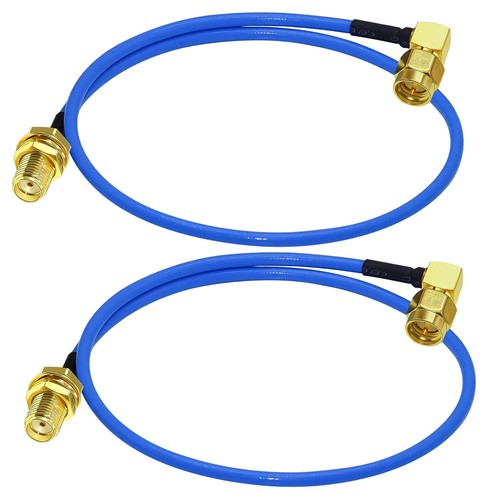 2x SMA Anlged Male to SMA Female Straight Coax Cable RG402 .141 ...