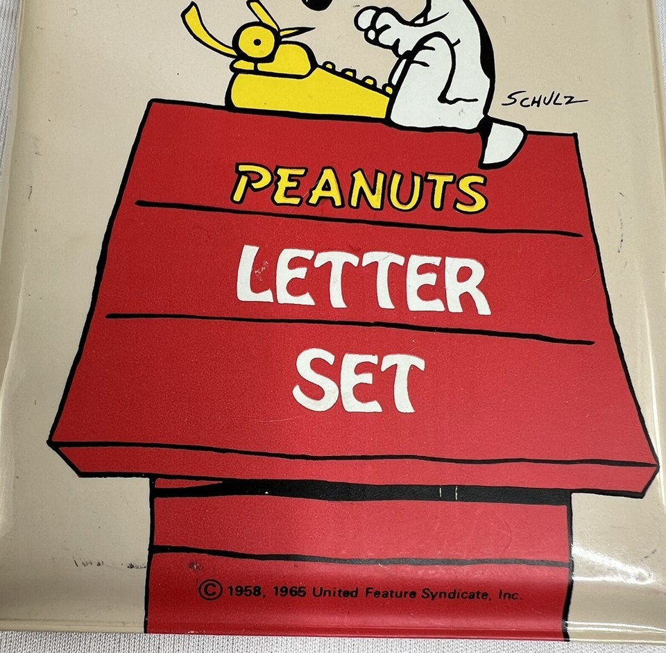 Vintage Snoopy Peanuts Letter Set Stationary Paper Small Notebook ...