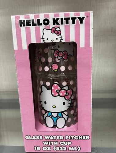 Hello Kitty Sanrio glass pitcher tumbler with cup set | eBay