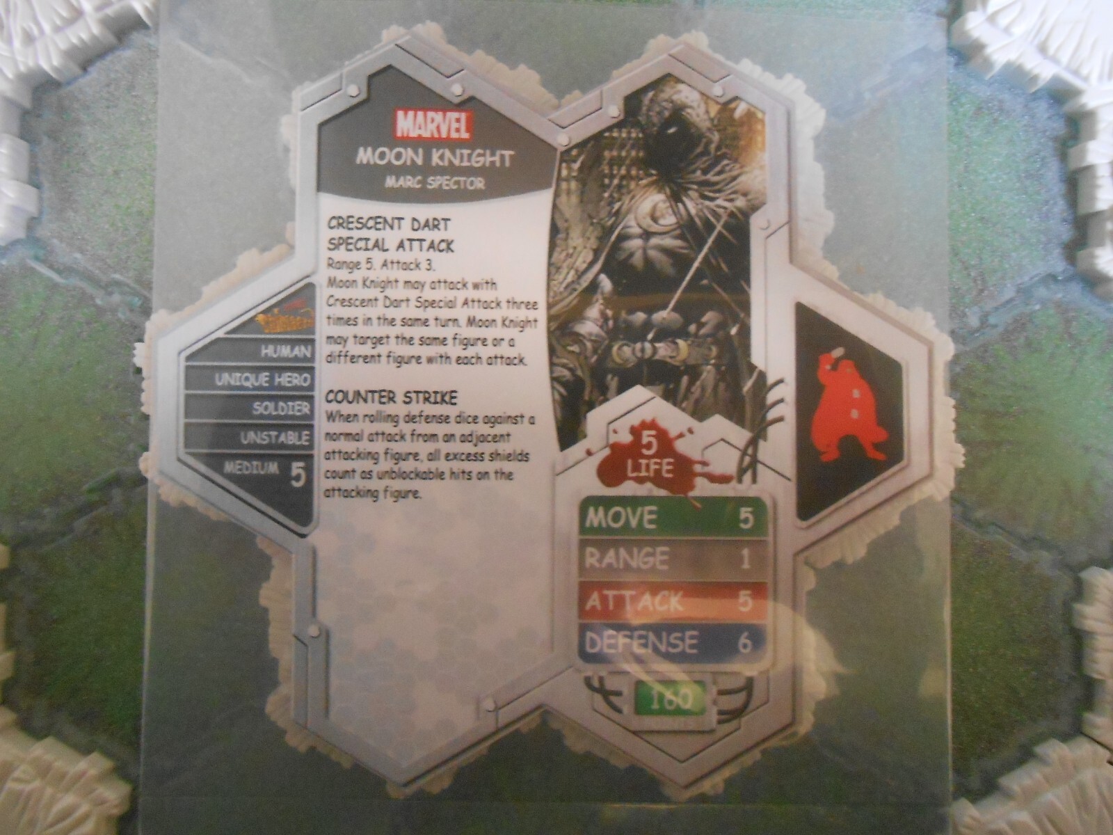 Heroscape Custom Moon Knight Dbl Sided Card & Fig Marvel Avengers ...