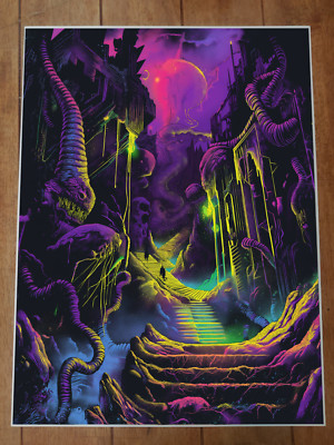 Trippy Neon Poster 18x24in Psychedelic Art | eBay