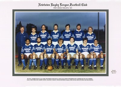 New NEWTOWN RUGBY LEAGUE FOOTBALL CLUB, FIRST GRADE FINALISTS, 1981 ...