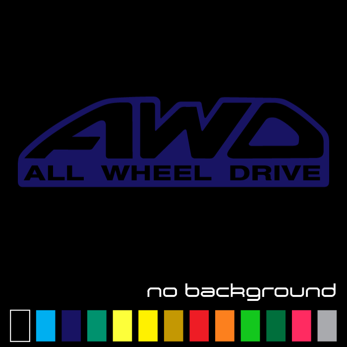 AWD All Wheel Drive Sticker Vinyl Decal - 4x4 Wheel Drive Car Window ...