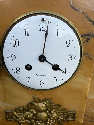 Antique French Sienna Marble Clock | eBay