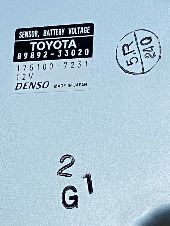 Toyota Camry Hybrid Voltage Sensor 89892-33020 | eBay