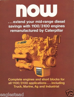 Equipment Brochure - Caterpillar - 1100 3100 - Remanufactured Engines (EB562) | eBay
