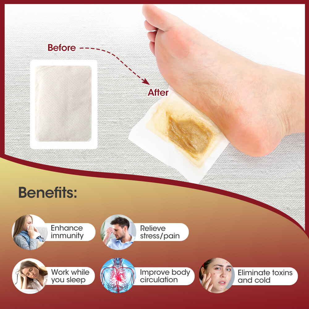 300Pcs Detox Foot Patches Pads Body Toxins Feet Slimming Deep Cleansing ...