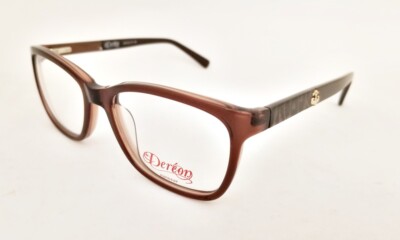 DEREON Eyewear DOC 326 eyeglasses Frame 210 Brown WOMEN 53mm Designer ...