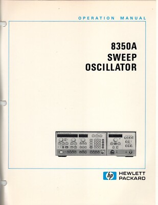 Original Hewlett Packard 8350A Sweep Oscillator Operation Manual 08350 ...