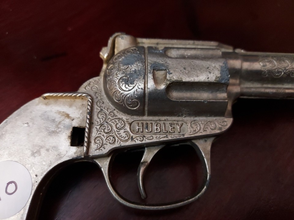 Vintage RARE HUBLEY "Rodeo" 1950's Die Cast Toy Cap Gun missing grips ...