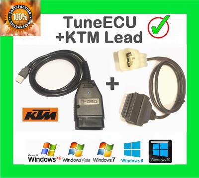TUNE ECU DIAGNOSTIC INTERFACE CABLE + TRIUMPH KTM APRILIA BIKE ...