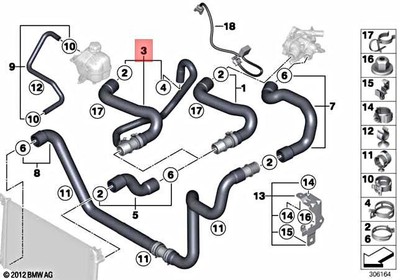 Genuine BMW MINI R60 R61 Paceman Radiator Coolant Hose OEM 17129802110 ...