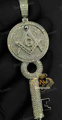 Freemasonry Masonic Great G, Compass and Square G Key Pendant CZ ...