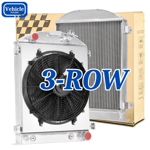 3 Rows Radiator Shroud Fan For 1930-1932 Ford Model A High Boy Chevy V8 ...