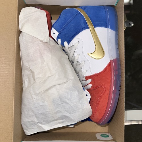 Nike Dunk High Premium SB Sneakers USA Olympic Tricolor Trico 313171 ...