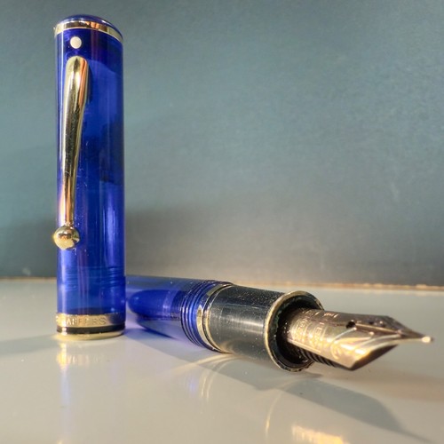 Sheaffer Levenger Connaisseur Royal Blue Fountain Pen 14K Gold | eBay