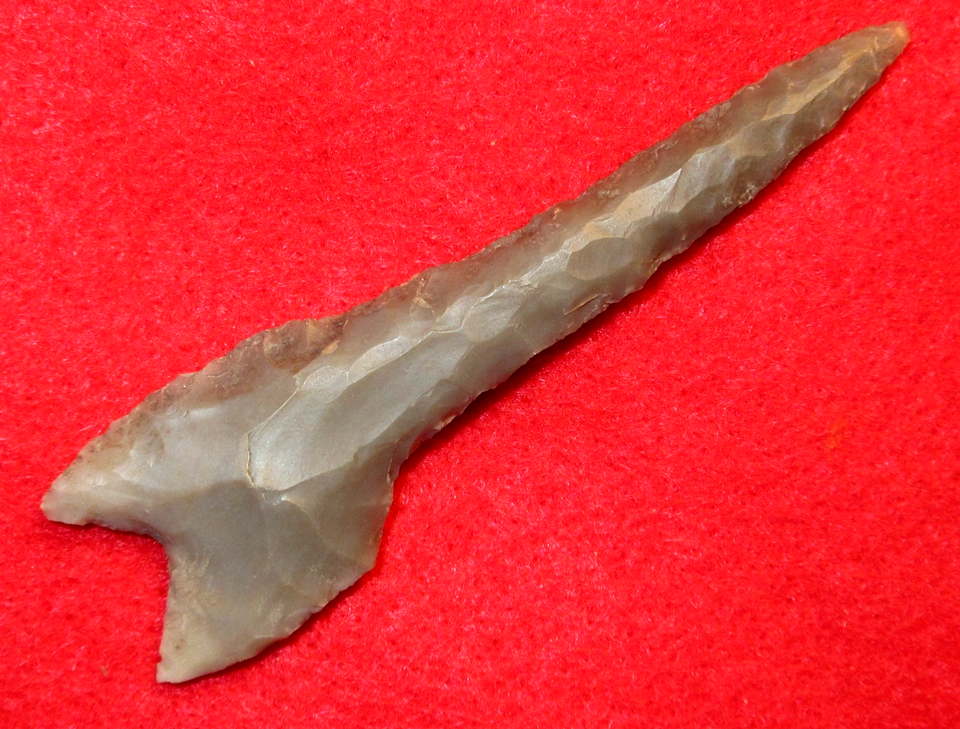 Authentic Native American artifact arrowhead 3" Texas Pedernales drill ...