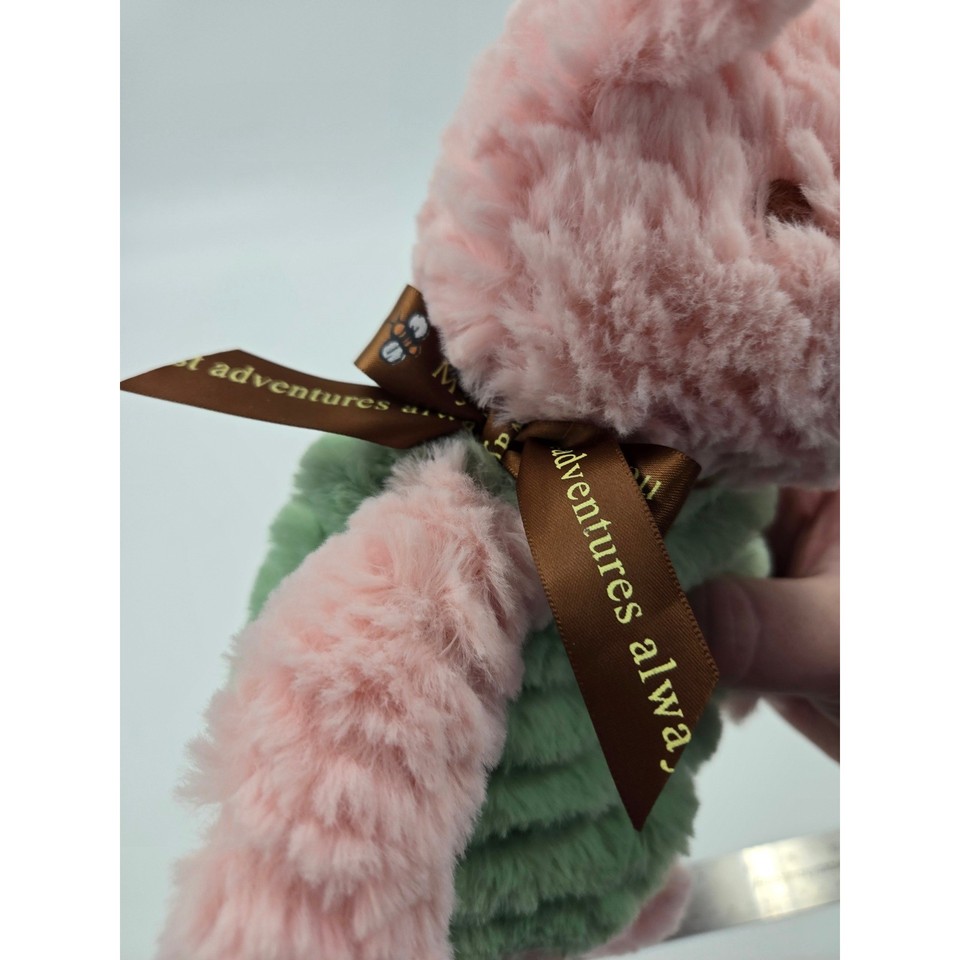 Disney Baby Classic Piglet Stuffed Animal Pink Green 10" Fuzzy Fur Pooh ...