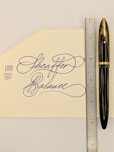 Sheaffer Balance Skyboy Brown Stripe Fountain Pen 14k Gold Nib Restored ...