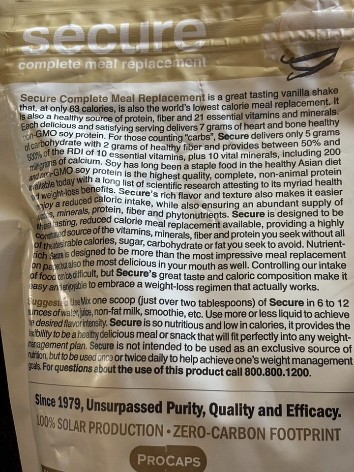 Andrew Lessman Secure Complete Meal Replacement Vanilla 100 Servings | eBay