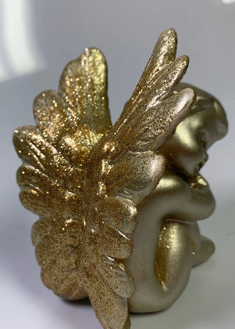 Gold Cherub Figurine