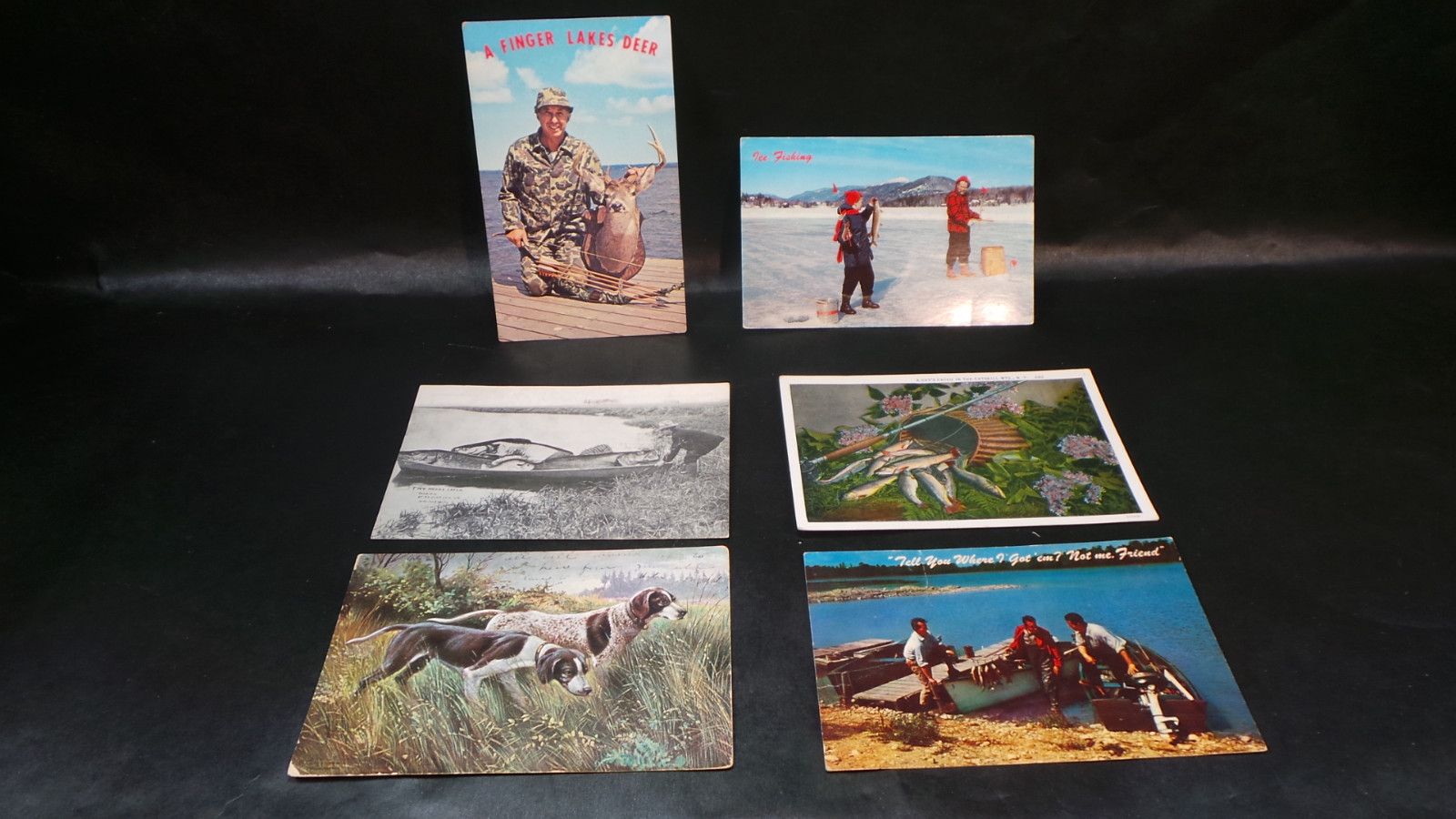Antique and Vintage Hunting and Fishing Postcards Lot of 6 Original NYS ...