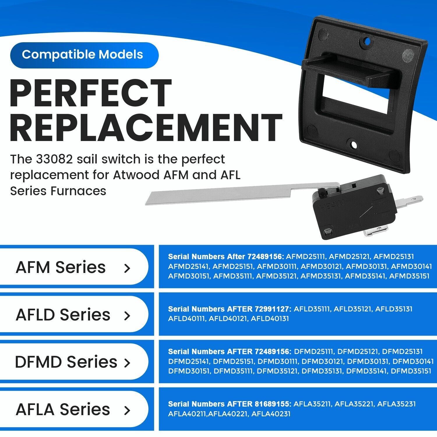 Sail Switch with Bracket Upgrade Kit for RV Furnace Replace Dometic ...