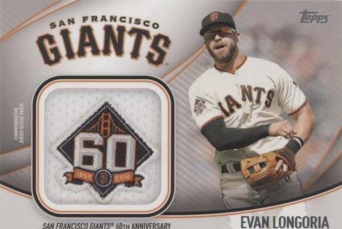 2020 Topps - Jumbo Special Event Jersey Sleeve Patches Evan Longoria # ...