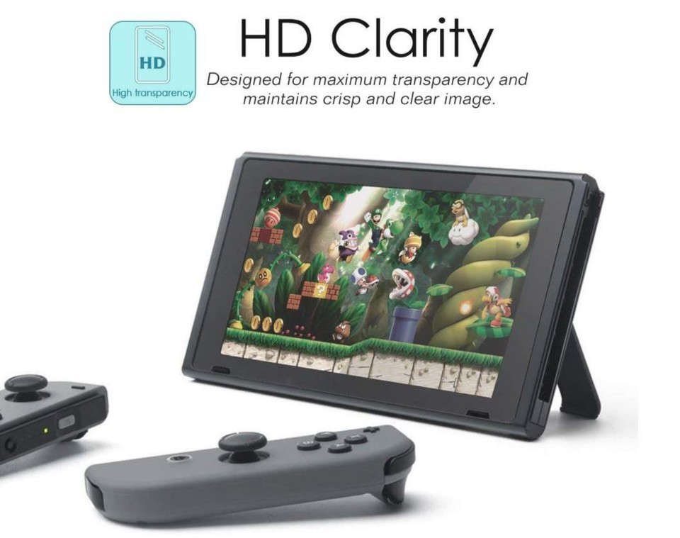 For Nintendo Switch Premium Tempered Ultra Clear HD Glass Screen ...
