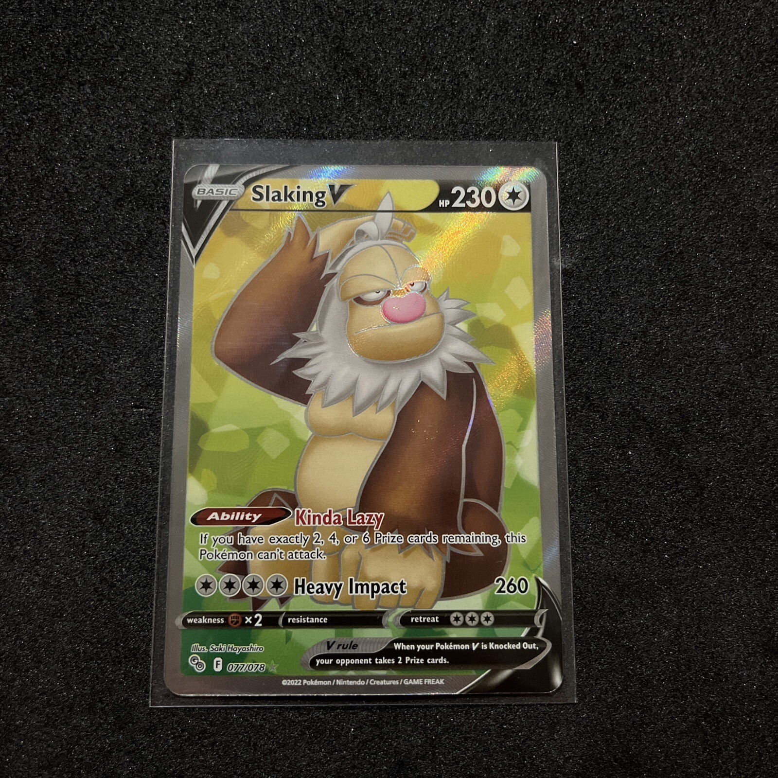 Pokémon TCG Slaking V (Full Art) Pokemon GO 077/078 Holo Ultra Rare | eBay