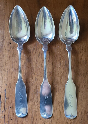 Antique O. D. Seymour Pure Coin Silver 3 Svg Spoon Tipped Engraved ...