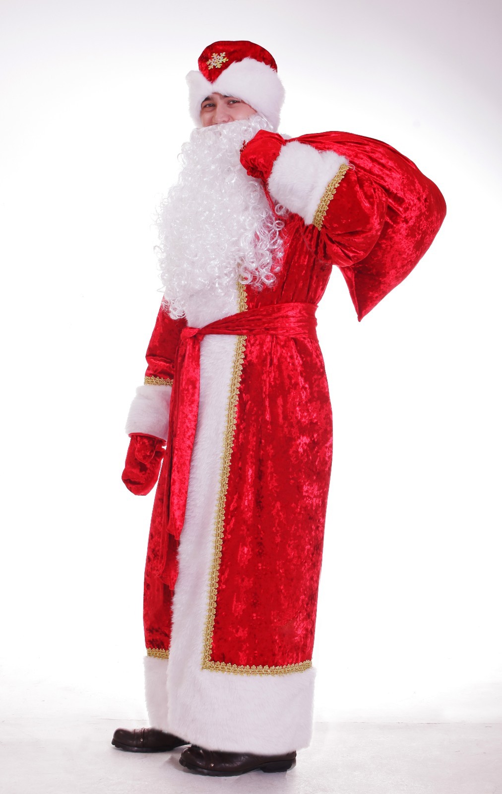 TOP-QUALITY Father Frost suit costume M L XL XXL XXXL Ded Moroz Santa ...