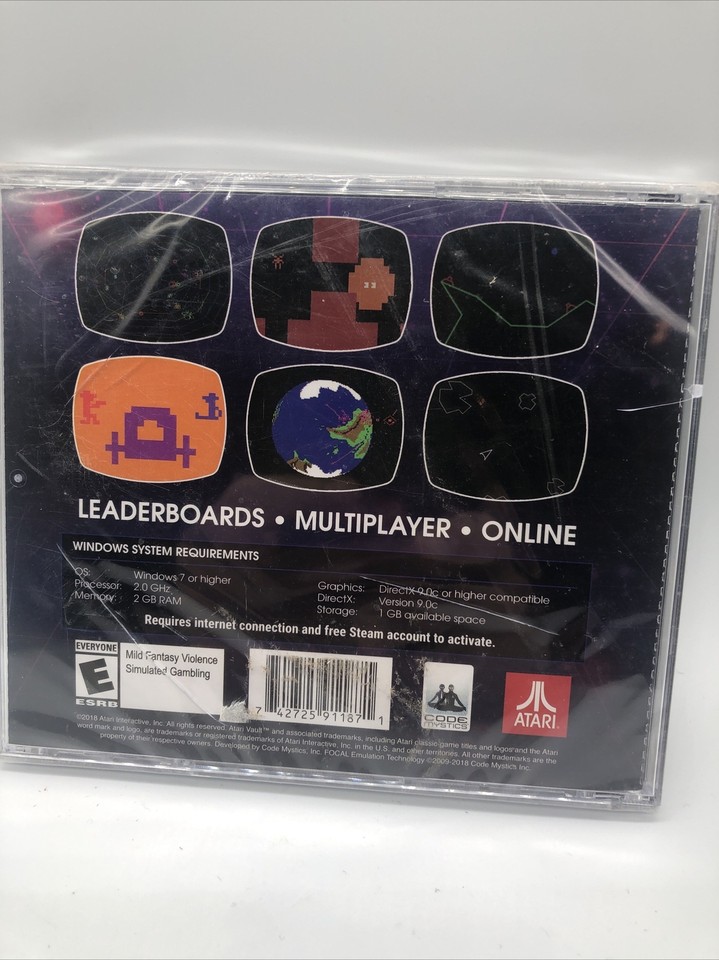 Atari Vault PC Game Disc with 100 Arcade & Atari 2600 Classics New | eBay