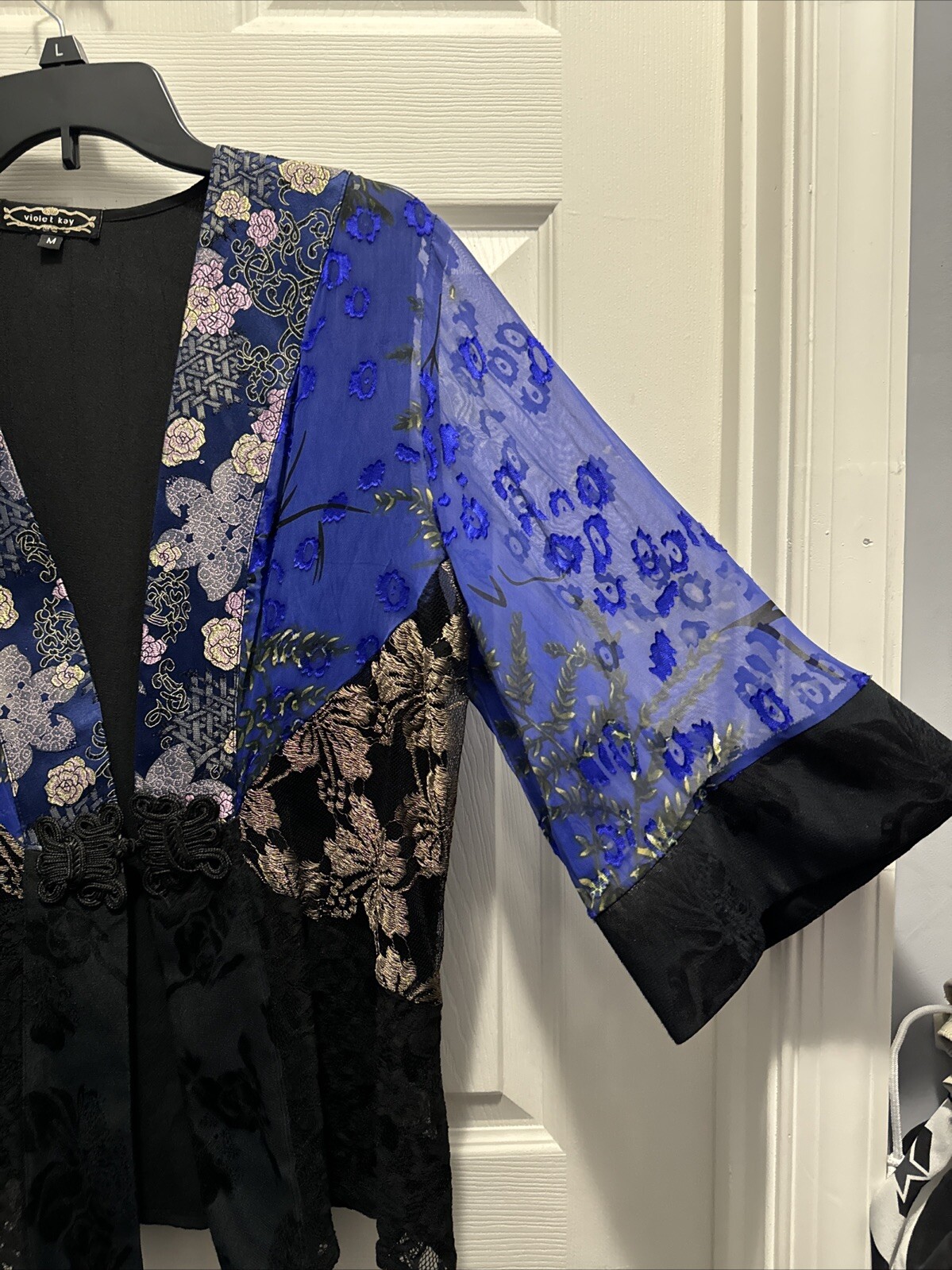 Violet Kay Blue Kimono Size Medium | eBay