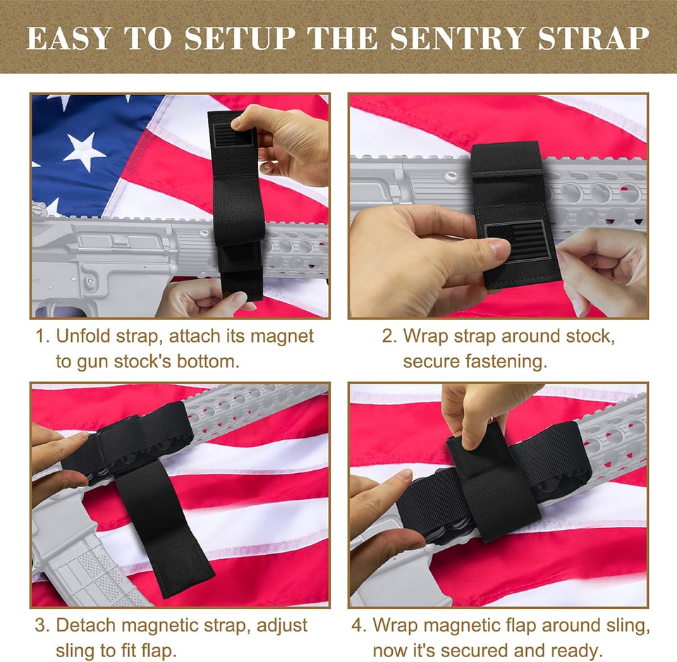 Sentry Strap with Larger-Sized Magnet Magnetic Rifle Sling Strap ...