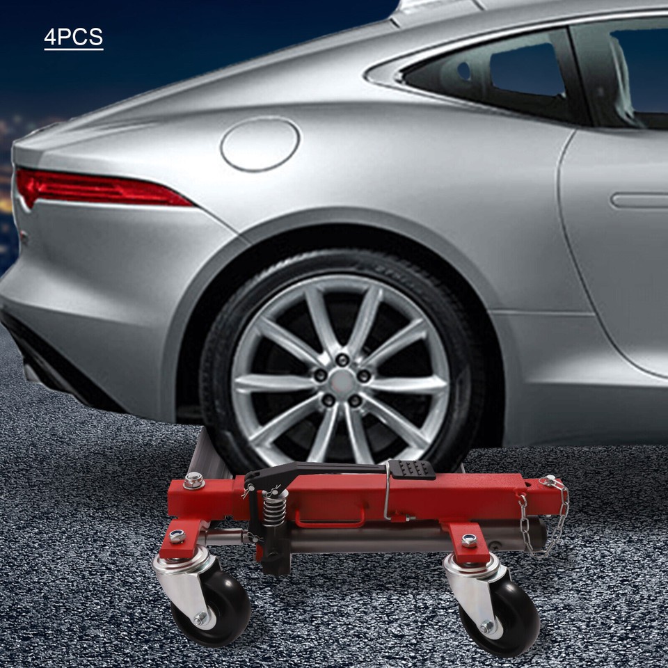 4* 1500lbs Go Under Car Jack Lift Wheel Dolly Car Skate Hydraulic Tire ...