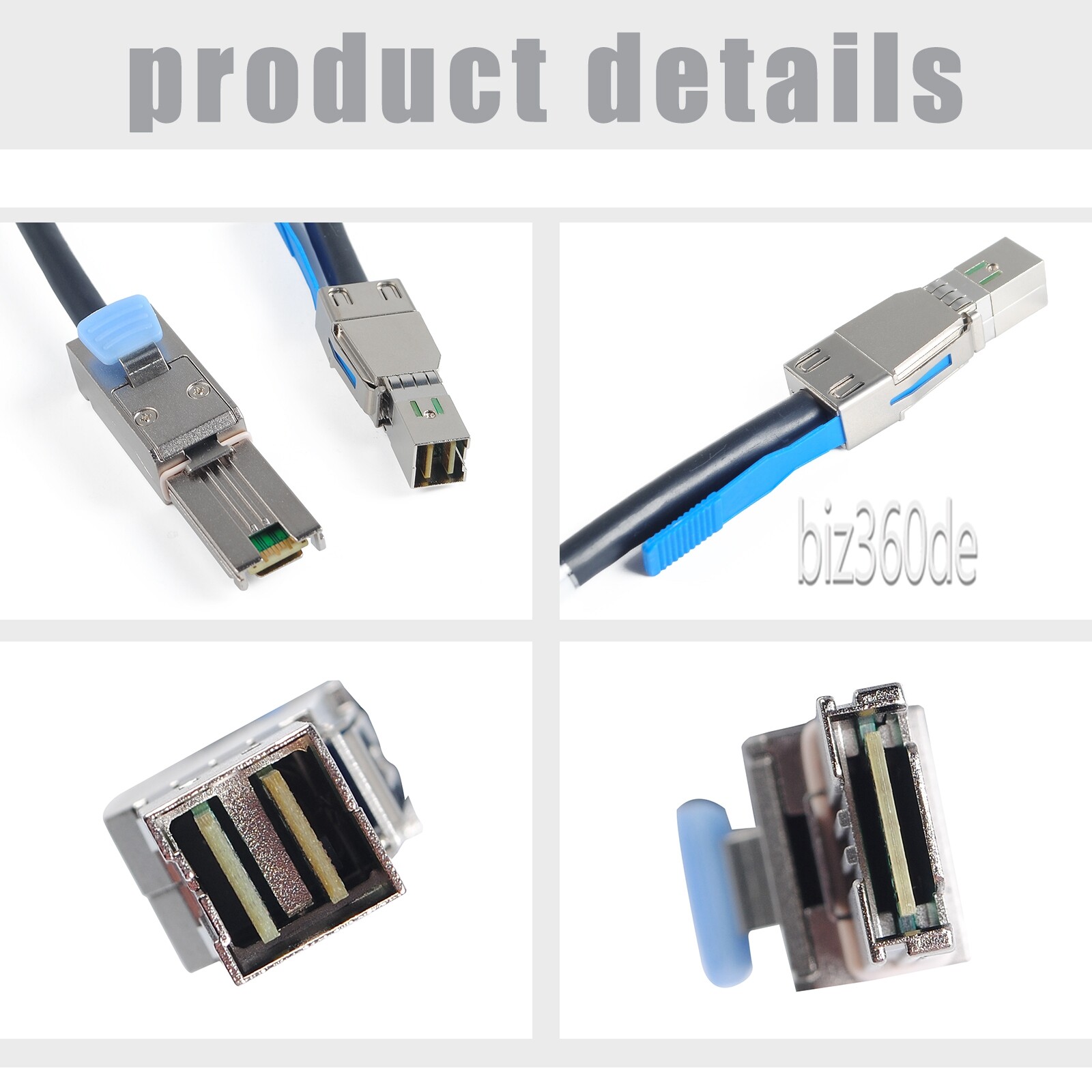 External Mini SAS High Density HD SFF-8644 to Mini SAS SFF-8088 Hybrid ...